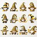Watercolor Bee Gnome Clipart Png, Honey Bee Gnomes PNG, Watercolor ...