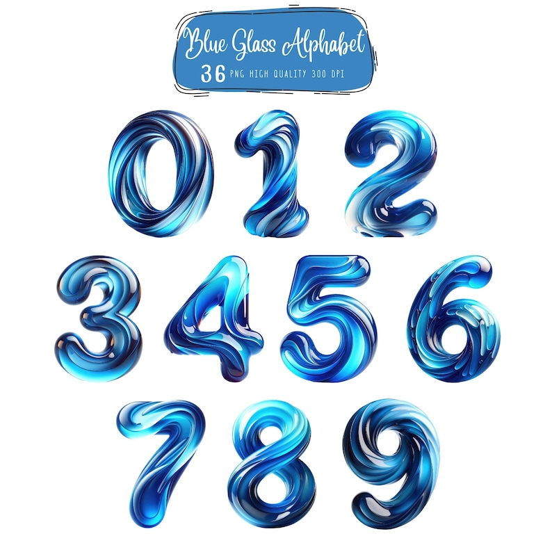Blue Alphabet Clipart, Alphabet A-Z, Letters 0-9, Alphabet PNG, Letter ...