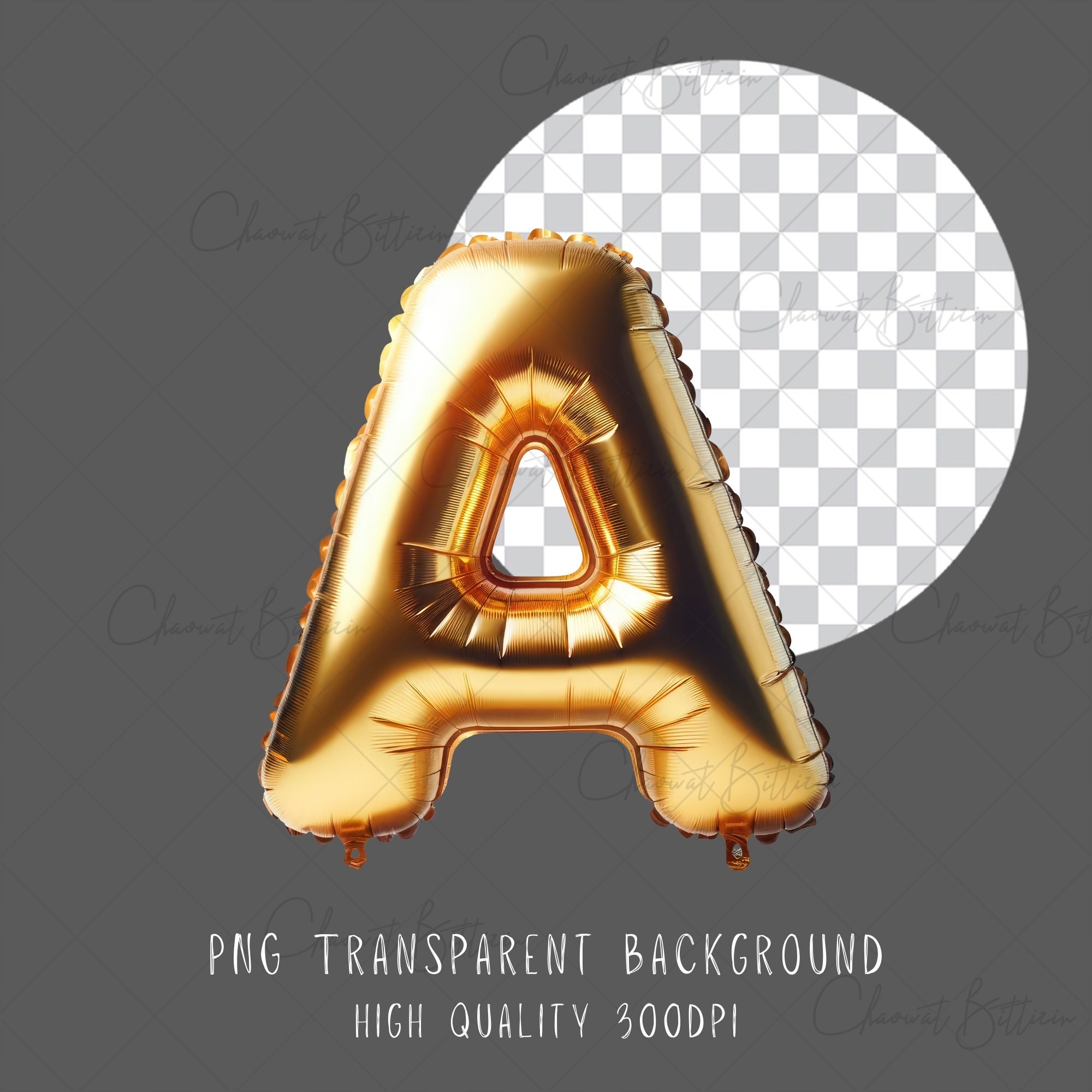 Golden Foil Letter Balloons Letter Number Clipart, Golden Balloon