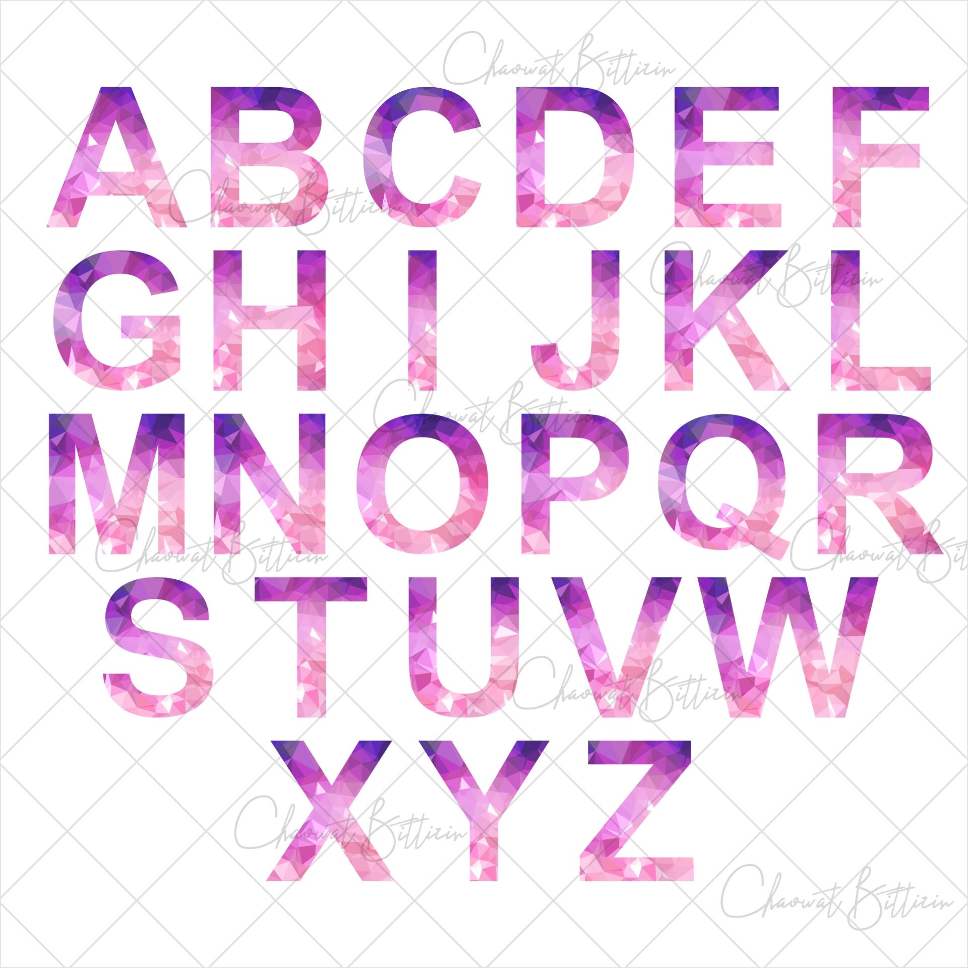 Alphabet Polygon SVG, Geometric, Polygon Letters and Numbers Clipart ...