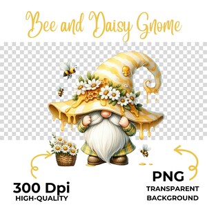 Watercolor Honey Bee Gnomes Clipart, Bee Gnome PNG, Cute Gnome ...