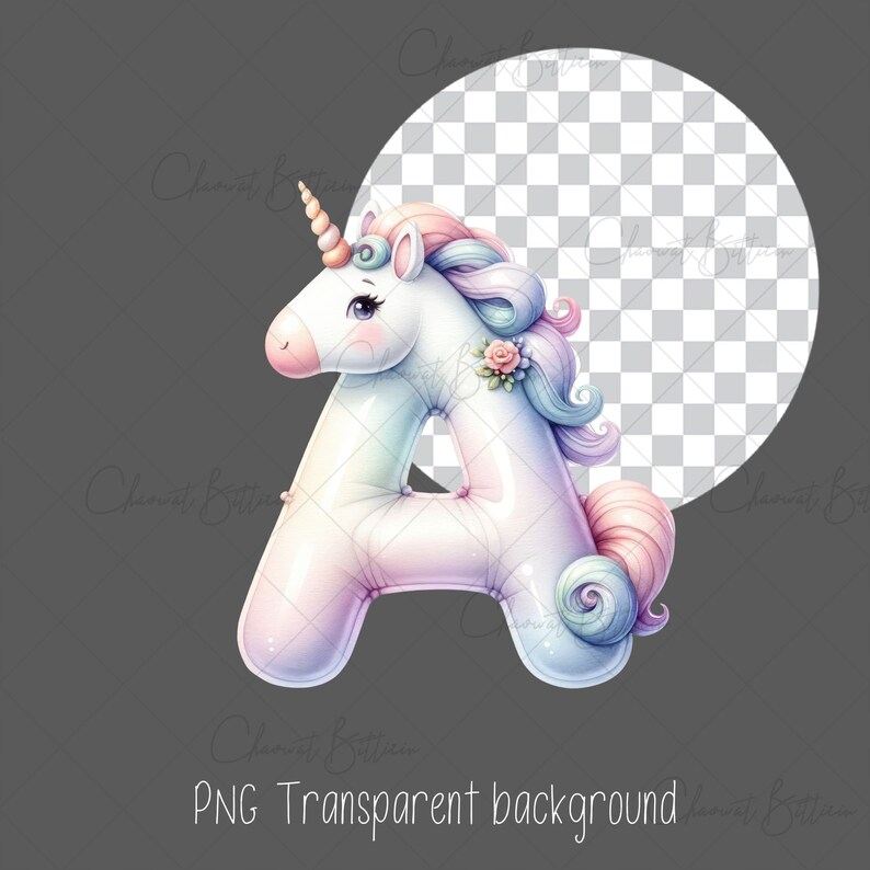 Unicorn Alphabet, Unicorn Letter, Unicorn PNG, Unicorn Nursery, Nursery ...