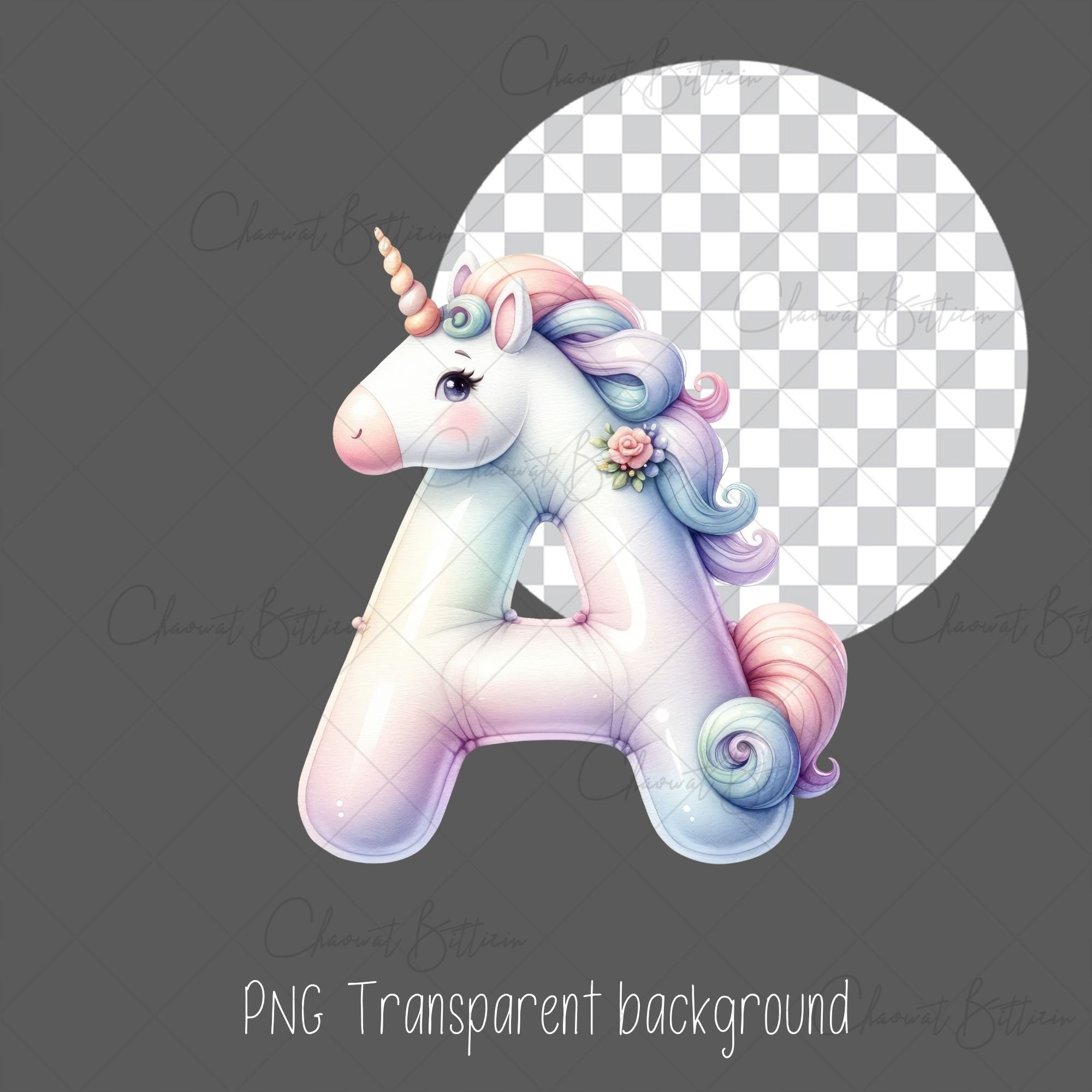 Unicorn Alphabet, Unicorn Letter, Unicorn PNG, Unicorn Nursery, Nursery ...