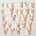Teddy Bear Alphabet Clipart Watercolor Bear Letters PNG - Etsy