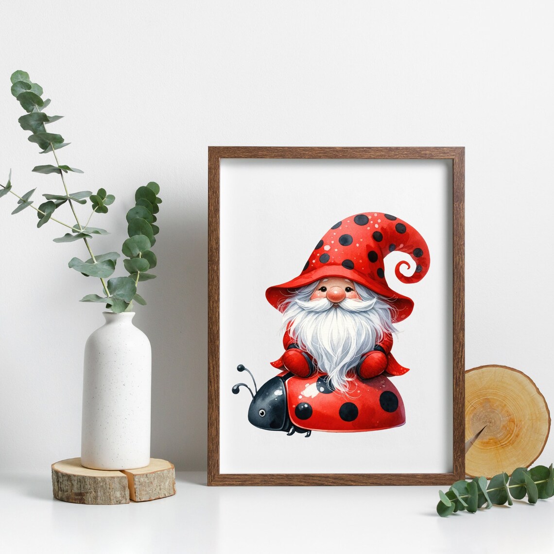 Ladybug Gnome Clipart Bundle, Gnome Clipart, Spring Gnome PNG, Spring ...