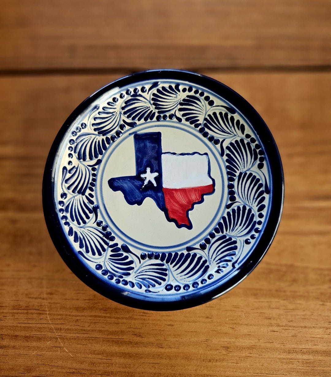 Handcrafted Talavera Decorative Plate- Texas. - Etsy