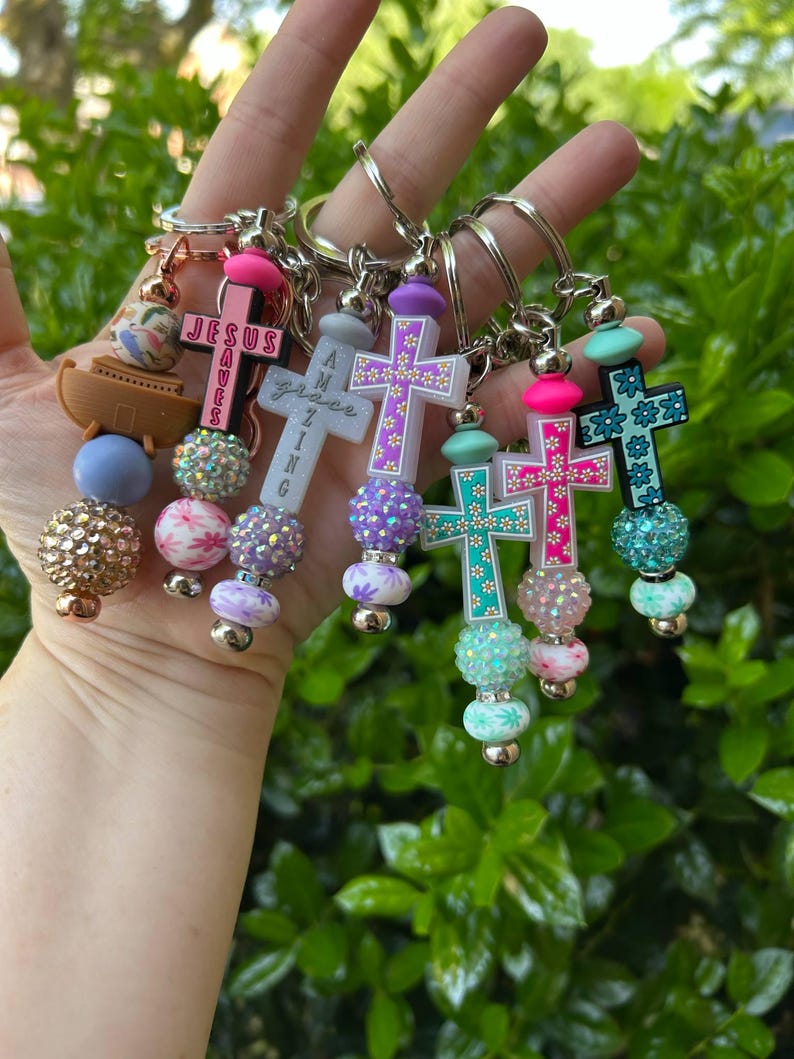 Faith / Cross Keychains (you Choose One) - Etsy