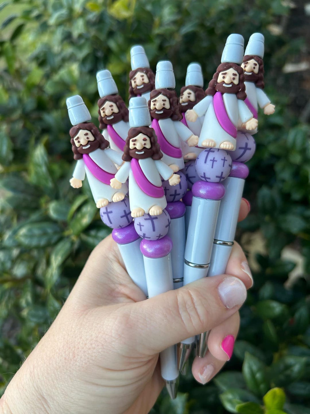 Hand Beaded Mini Jesus Figure Pen - Etsy