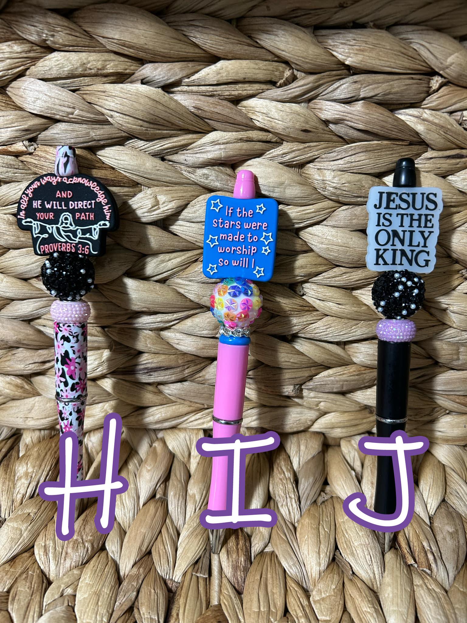 Hand Beaded Pen (new Faith Pens) You Choose One - Etsy