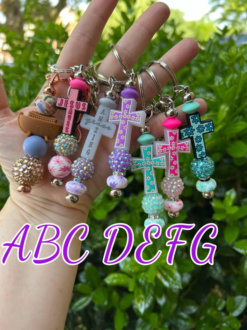 Faith / Cross Keychains (you Choose One) - Etsy