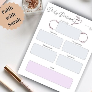 Daily Devotional Printable Template - Etsy