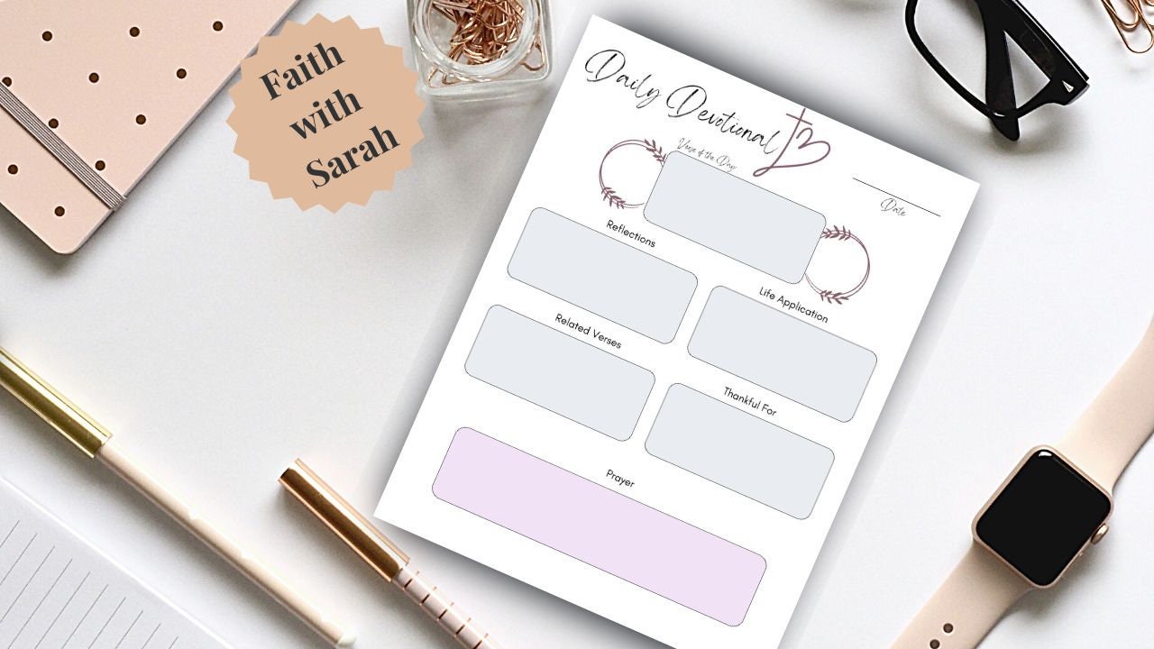 Daily Devotional Printable Template - Etsy