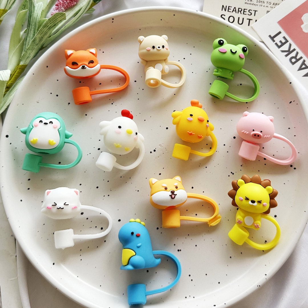 7MM Animal Home Straw Topper Frog Straw Cover Chick Straw - Etsy Singapore