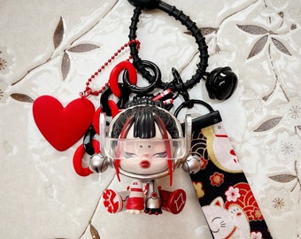Skullpanda Keychain With Lip Balm - Bag Charm - Handmade - Popmart ...