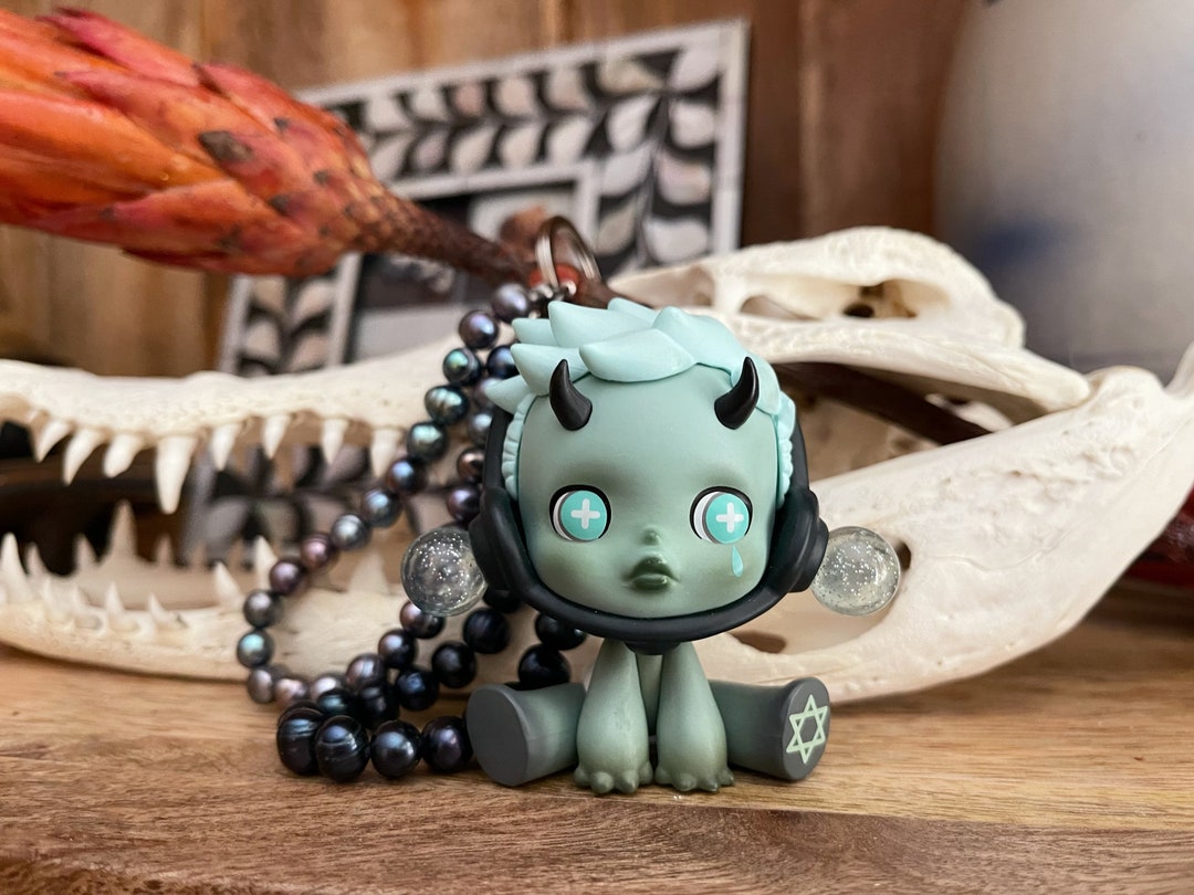 Handmade Skullpanda Keychain - Etsy
