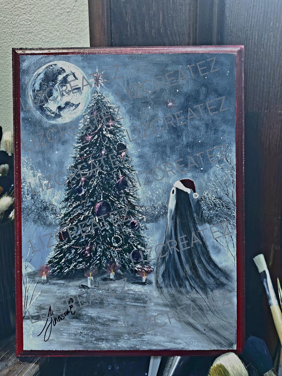 Creepmas Tree Gothic Christmas Tree Art Print - Etsy