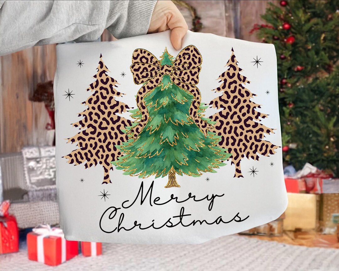 Leopard Print Christmas Tree Png, Leopard Print Merry Christmas Png ...