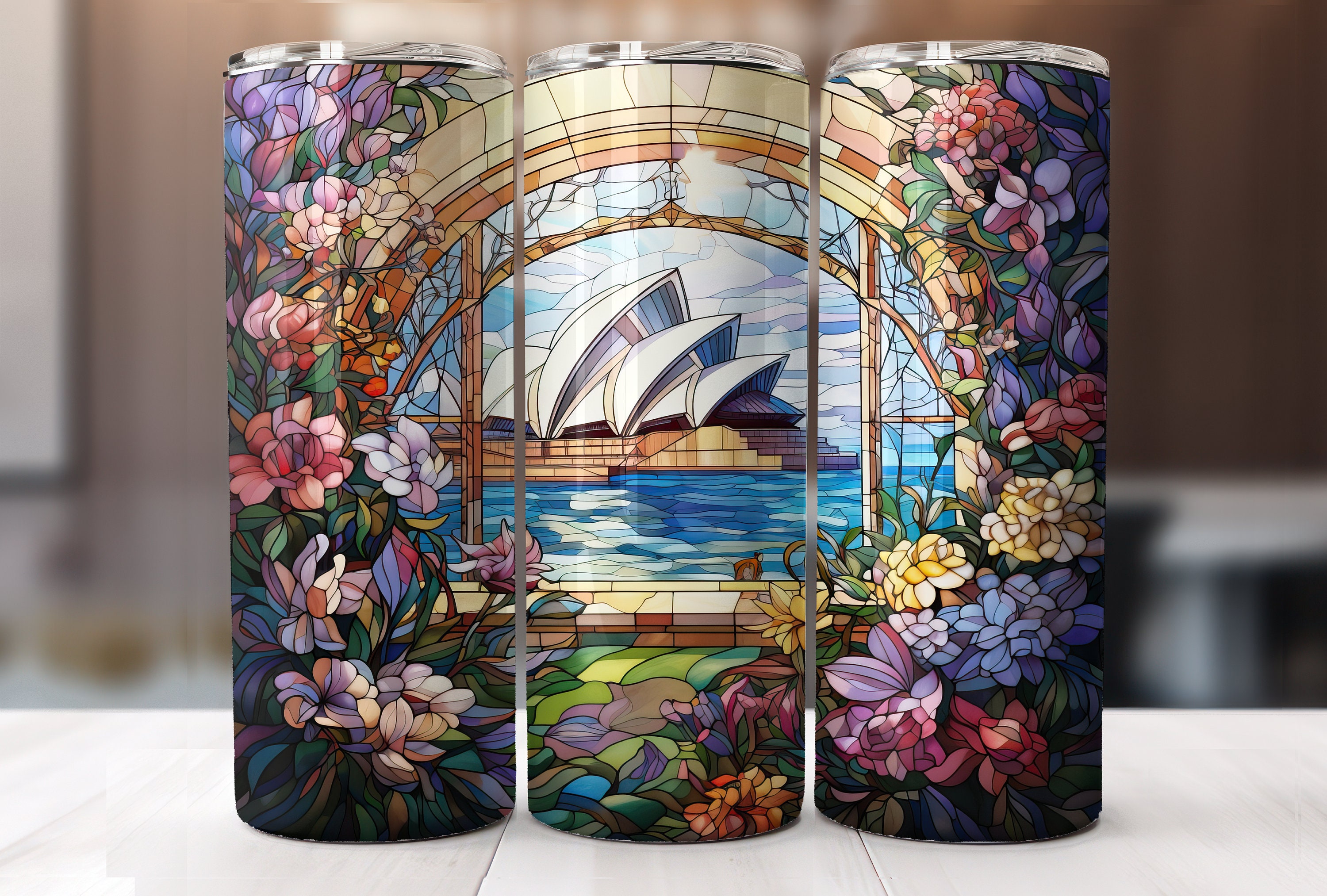Sydney Opera House Stained Glass 20 Oz Skinny Tumbler - Etsy