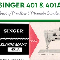 Singer 401 401A Slant-o-matic Sewing Machine Instruction Manual (PDF ...