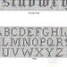 Alphabet Initials Fonts Monogram Knitting Crochet Cross Stitch Charts ...
