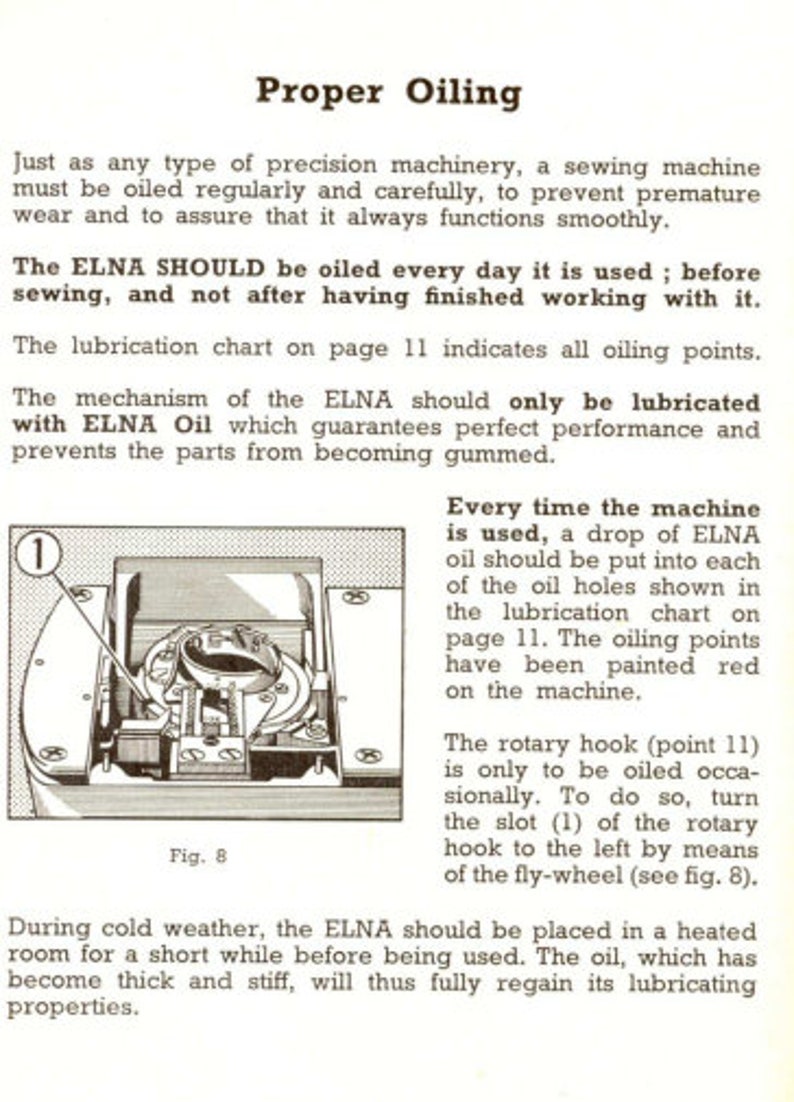 Elna Supermatic Sewing Machine Instruction Large Print Cheat Sheets ...