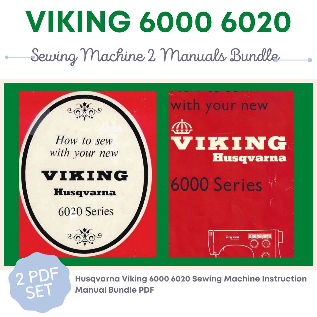 Husqvarna Viking 6000 6020 Sewing Machine Instruction Manual PDF ...