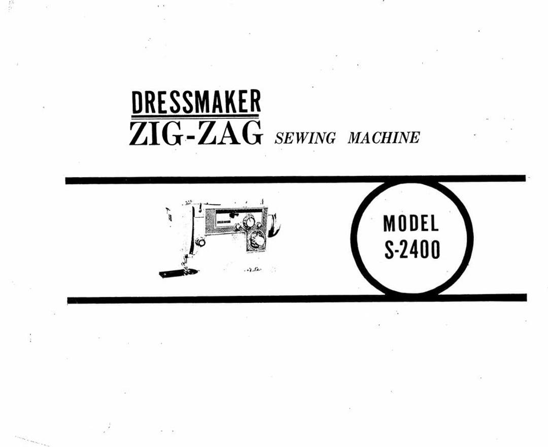 Dressmaker 2400 2402 S2400 S-2402 2402 7000 Super White 945 Zig Zag ...