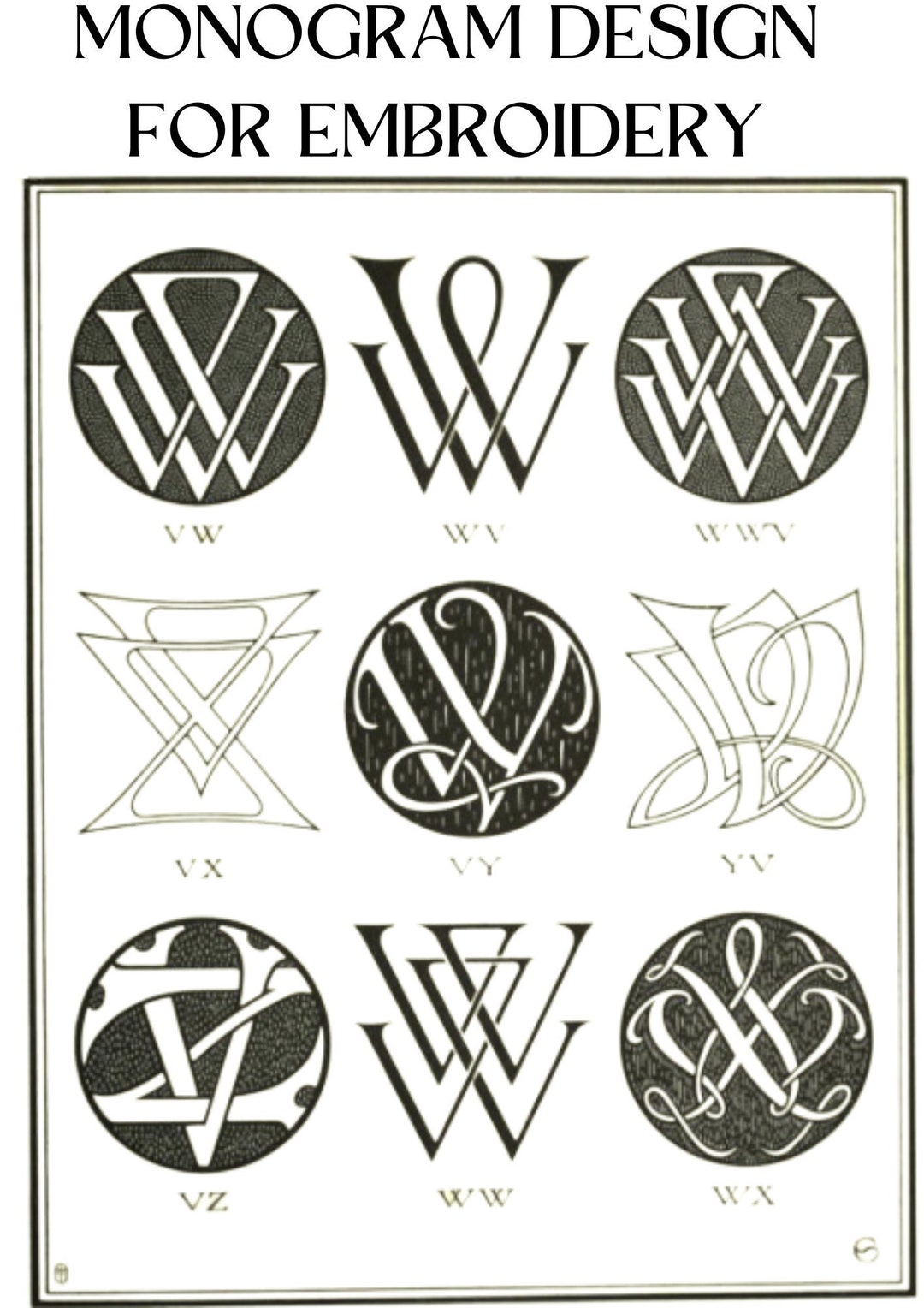 Embroidery Monogram Font Designs Alphabet Hand Embroidered Sewing ...