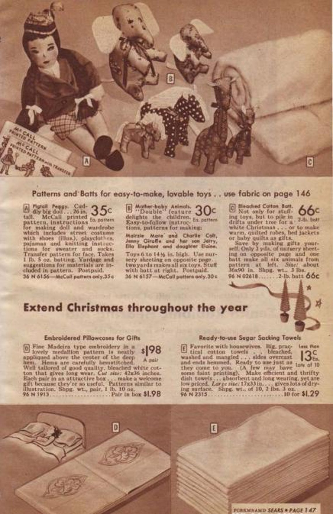 1944 Sears Christmas Catalog Toy Wish List Wishbook PDF Vintage Digital ...