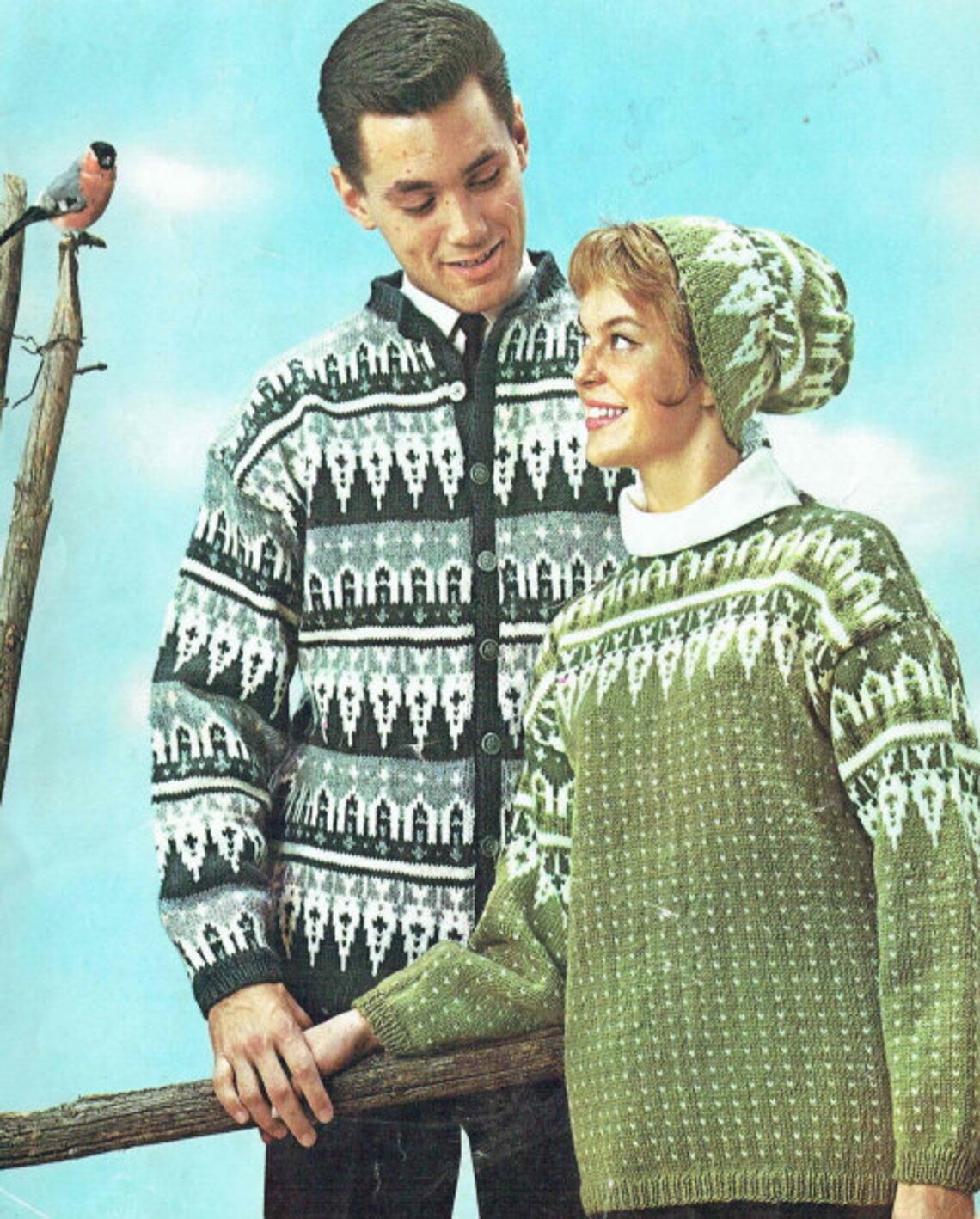 Nordic Icelandic Fair Isle Jacket Pullover Sweaters Beanie Charted ...