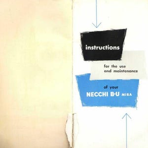 Necchi BU BF Nova Mira Sewing Machine Service Instruction Manuals ...