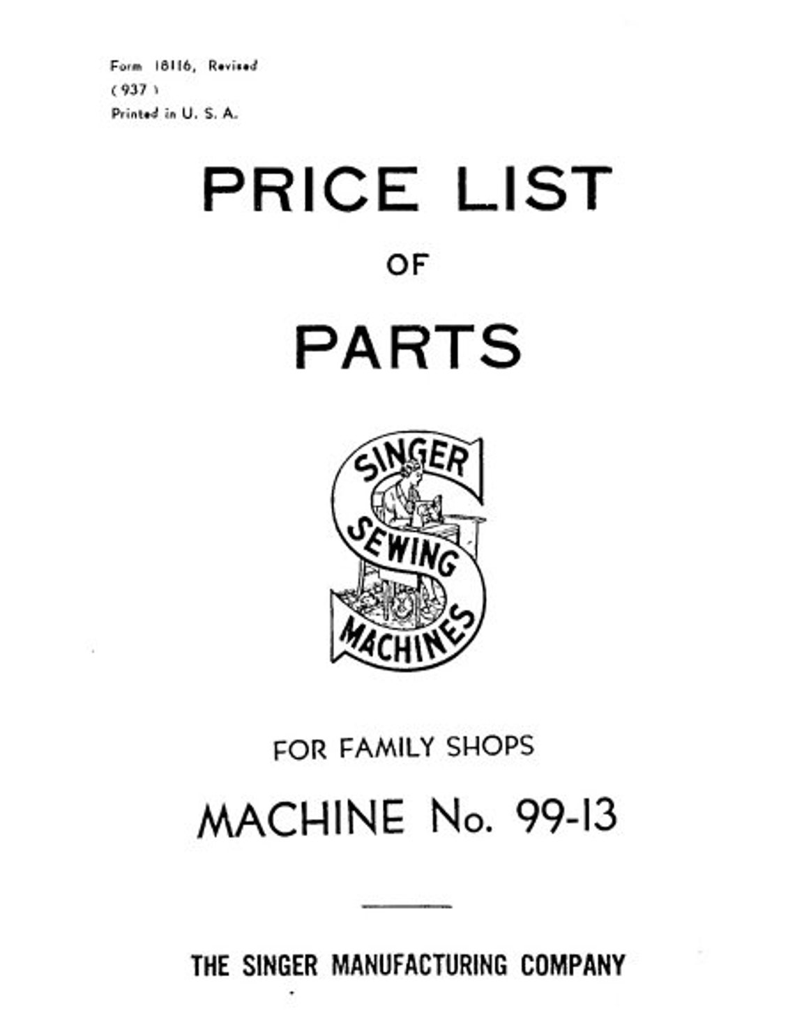 Singer 99 and 99K 99-13 99-24 99-31 Sewing Machine PDF Instruction ...