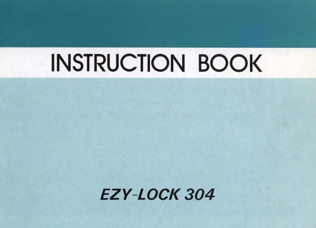 Janome Ezy Lock 304 Limited Edition Overlocker Instruction Manual PDF Download Vintage PDF ...