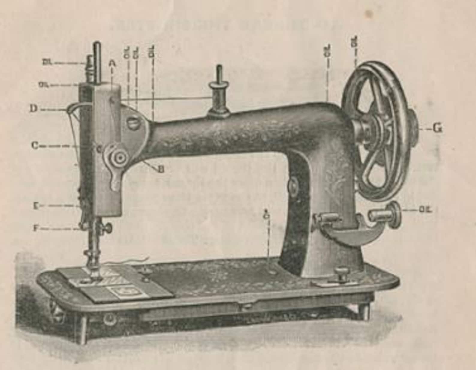 Burdick Minnesota B Sears Roebuck Rotary Treadle Sewing Machine User ...