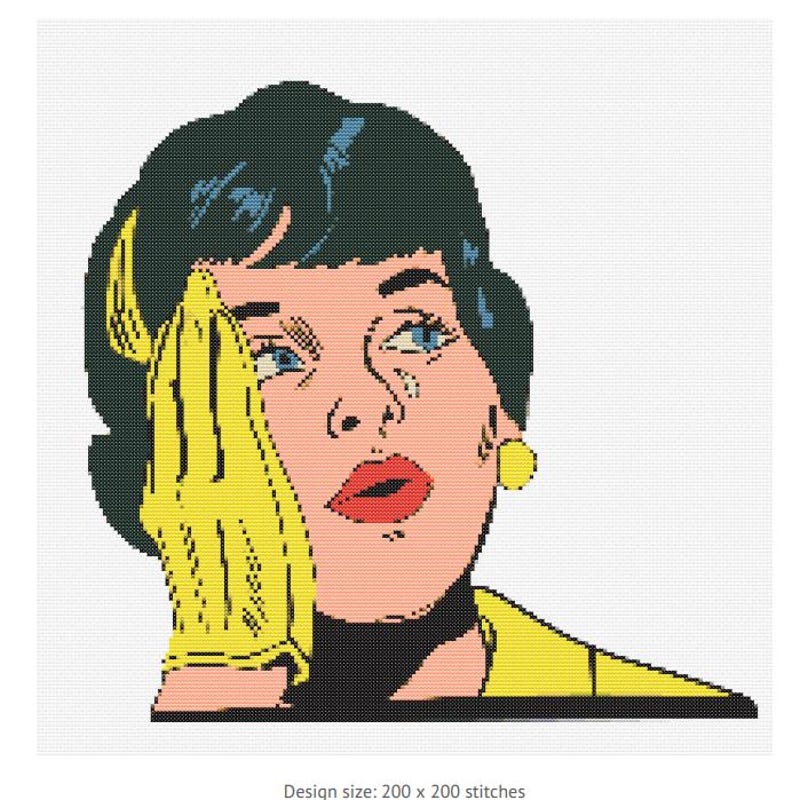 Crying Comic Girl - Etsy