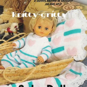 Baby Doll 12 14 15 16 18" 19" 22" Inch Doll Knitted Clothes 3 Ply 4 Ply ...