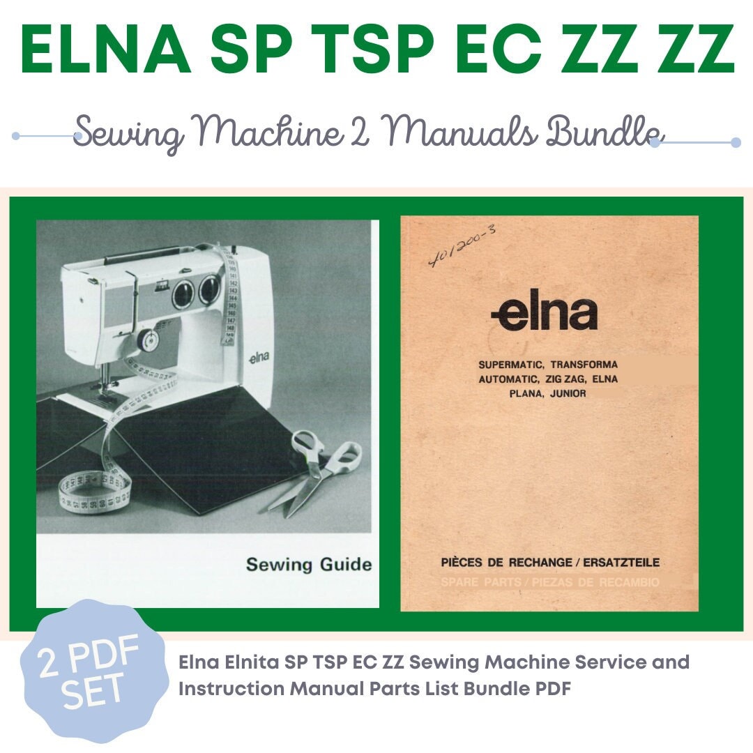 Elna Lotus SP TSP Air EC Zz * Machine Service Instruction Manual Parts ...