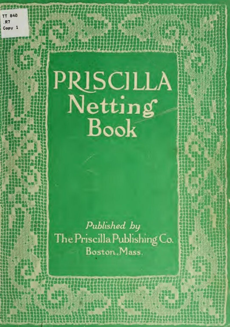 Priscilla Netting Book Pattern Instruction Tutorial PDF Vintage Boho Design Instant Download - Etsy