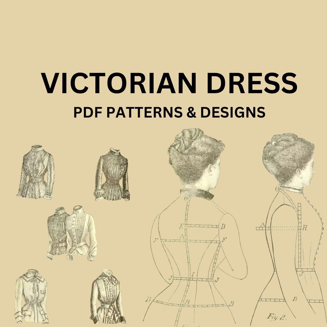 Victorian Dress Pattern PDF Costumes Theatre Patterns Hecklinger's Ladies Garments Book How to ...