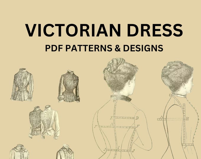 36 Victorian DRESS Outfit SEWING PATTERNS ~ Vests, Jackets Design Your ...