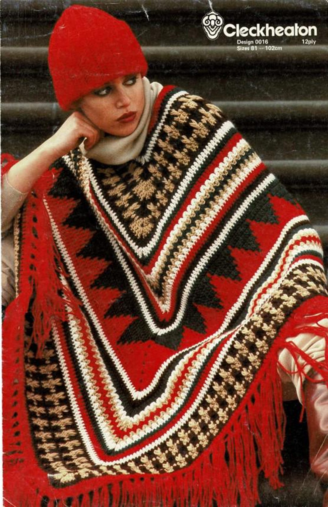 4 Poncho Patterns for Family PDF Bulky Knitting Designs Vintage 4 and 8 ...