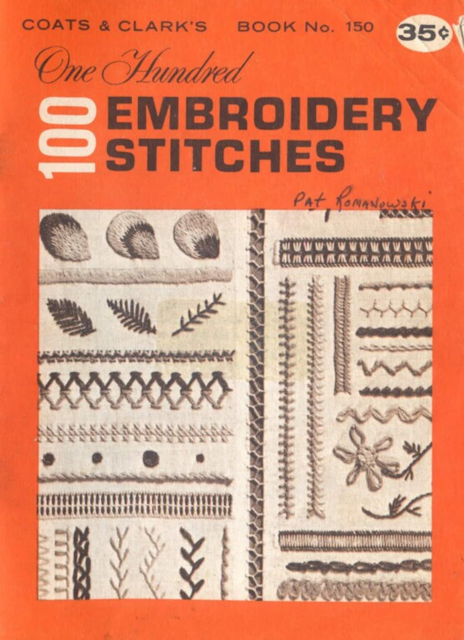 100 Embroidery Stitches Instruction Book by Coats & Clark Book 130 ...
