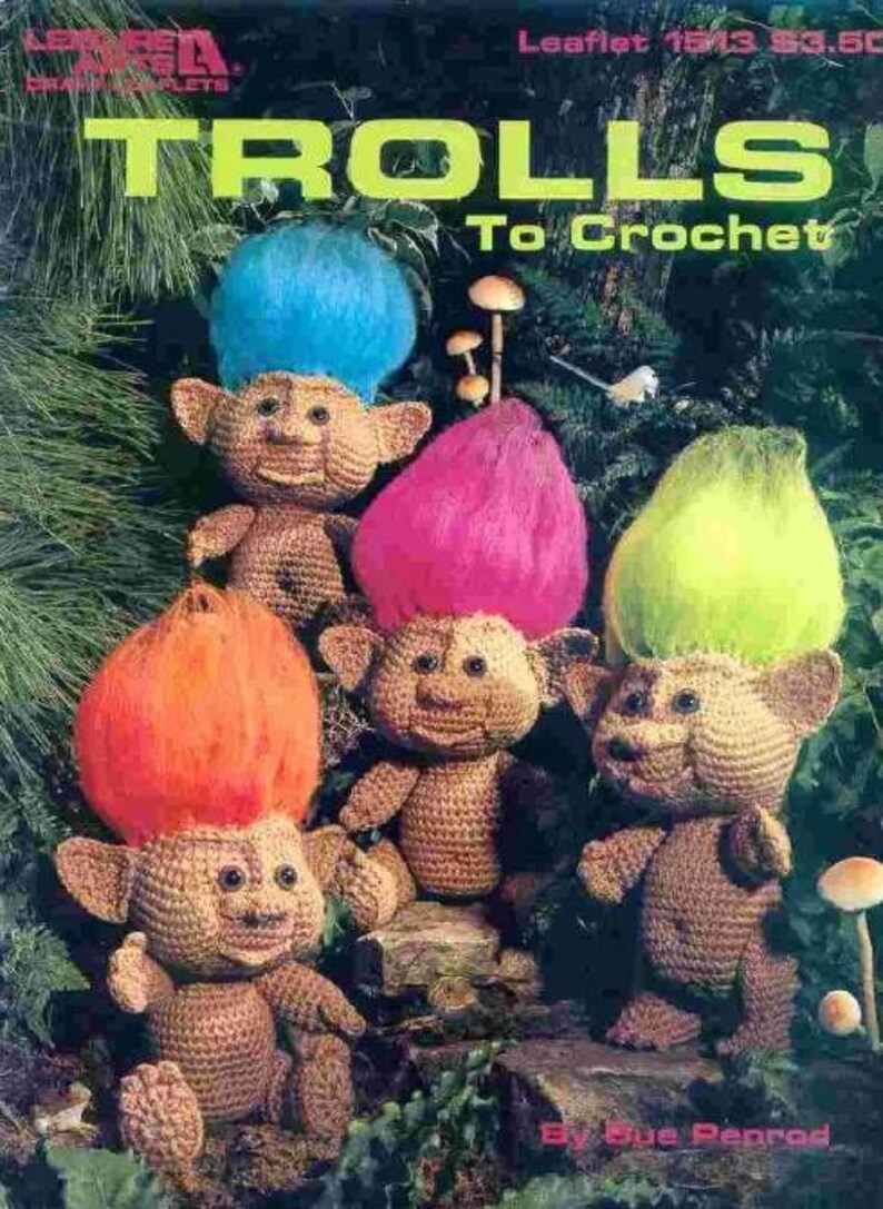 12 Trolls Plastic Canvas Pattern Magnet Door Stop Sign Bookcover Plus ...