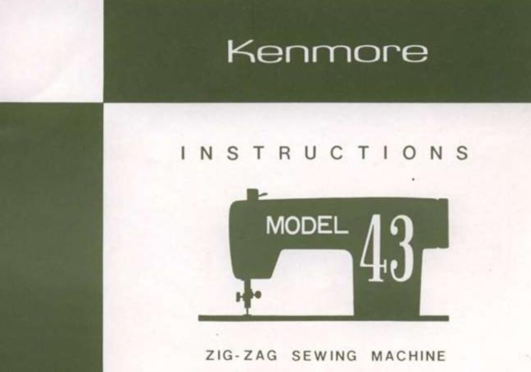 Sears Kenmore 39 43 44 52 158.523 Zig Zag Sewing Machine Manual Model ...