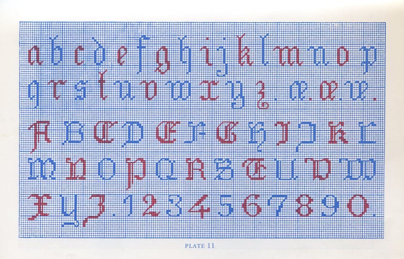 Needlework Alphabets Initials and Charted Designs Needlepoint Patterns ...