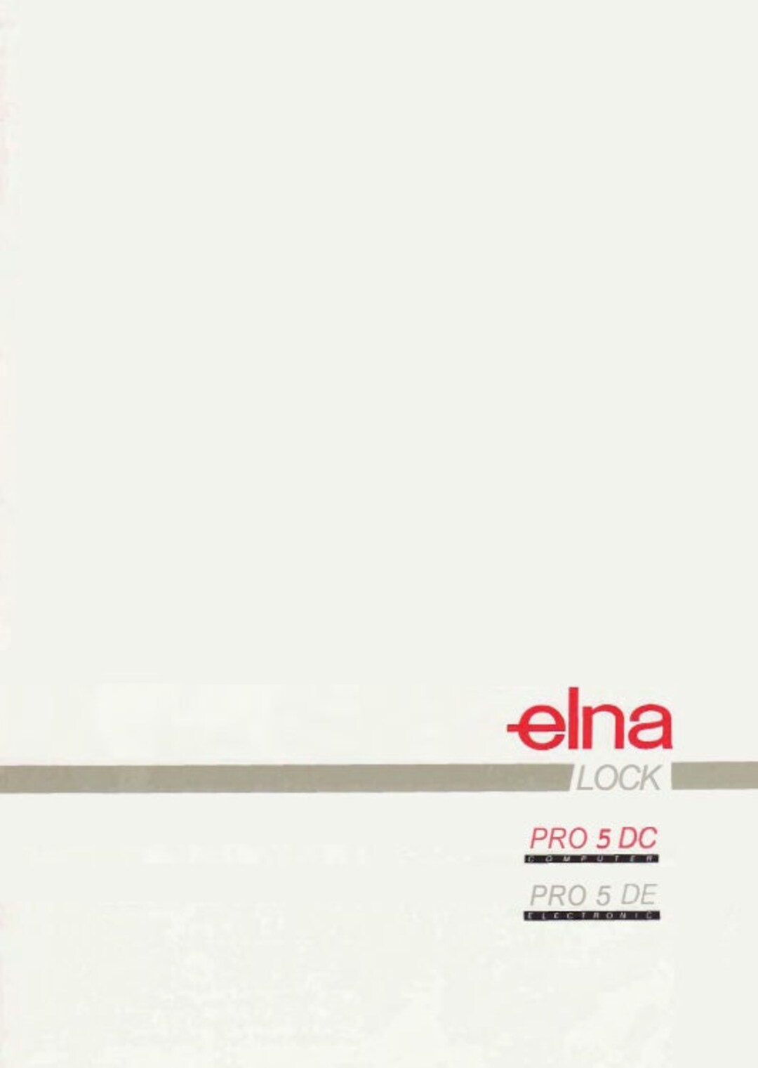 Elna Pro 5DC DE Sewing Machine Instruction Manual Vintage PDF Download ...