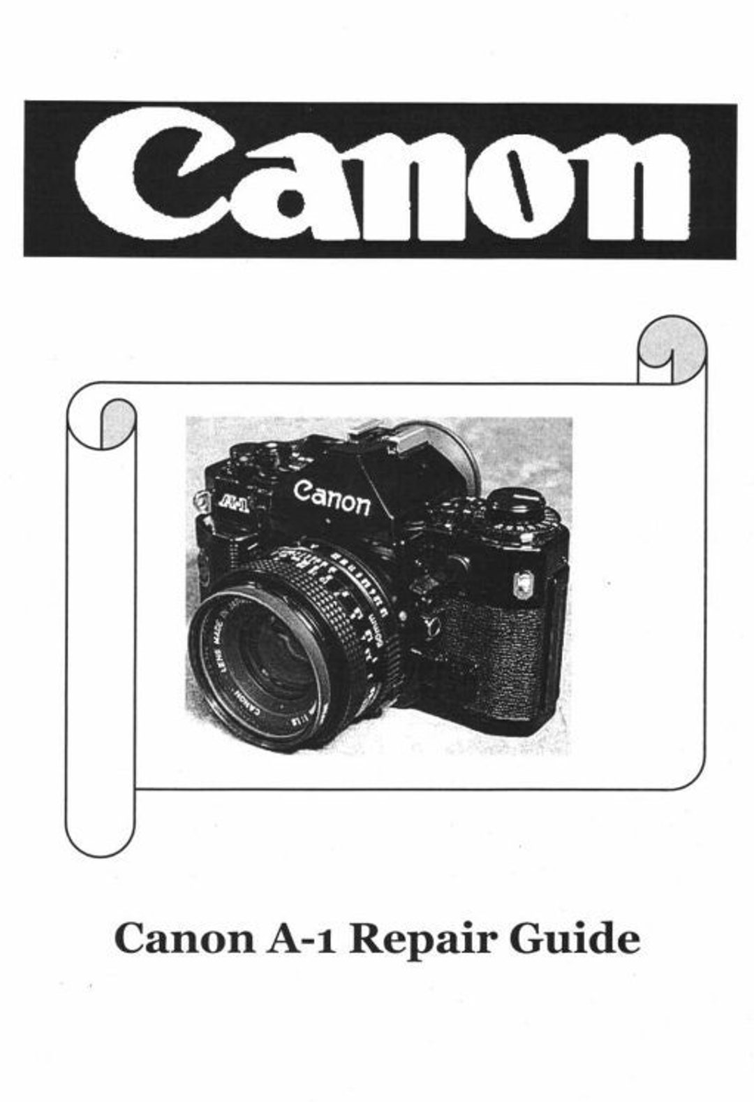 Canon A1 Camera Repair Service Instruction Manual English Pdfvintage ...