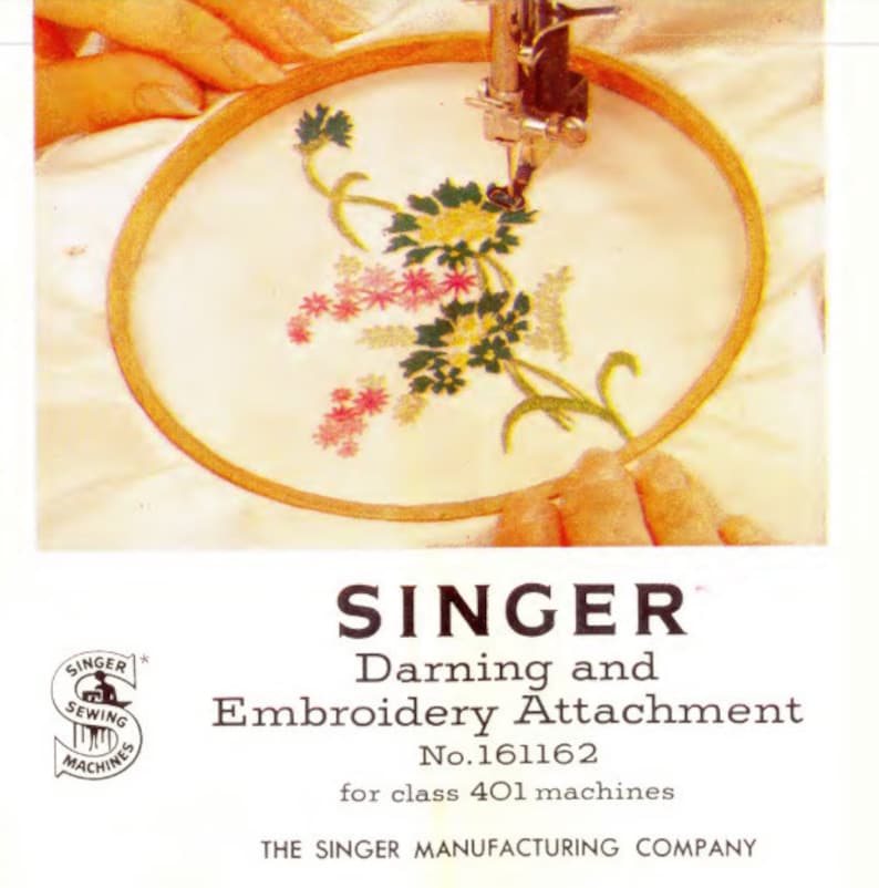SINGER 401 & 401A and Darning Sewing Machine Slant O Matic Zig Zag ...