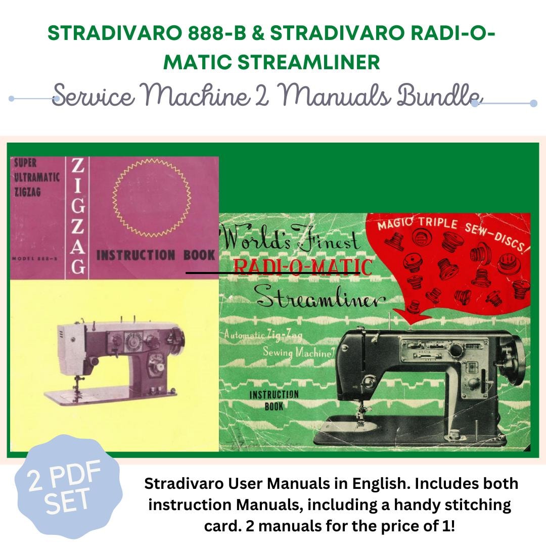 Stradivaro 888-B Aldens Ultramatic Zig Zag Deluxe Sewing Machine PDF ...