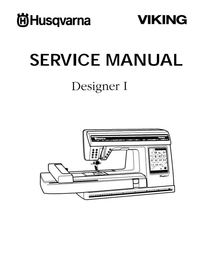 Husqvarna Viking Designer 1 Sewing Machine Service and Instruction User ...